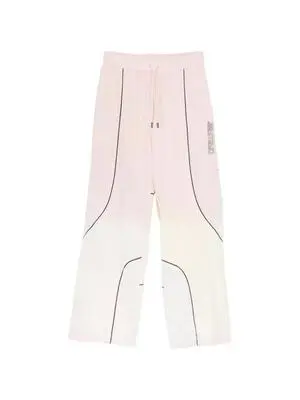 Off-White Logo Embroidered Wide-leg Track Pant - Pink