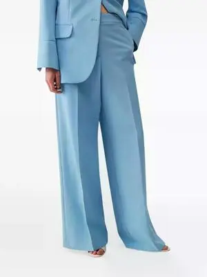 Liu Jo Pressed-crease Wide-leg Trousers - Blue