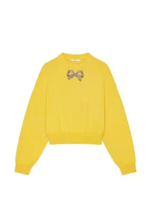 Givenchy Sweater In Wool And Cotton With Embroidered Bow