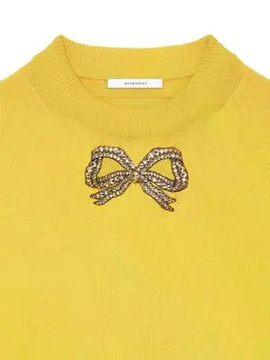 Givenchy Sweater In Wool And Cotton With Embroidered Bow