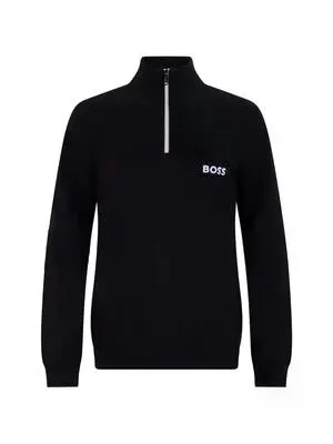 BOSS Quarter-zip Logo-print Sweater