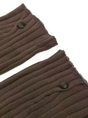 UGG Ribbed-knit Button-detail Legwarmers - Brown