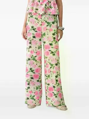 Liu Jo Floral-print Wide-leg Trousers