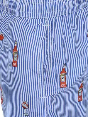 MC2 SAINT BARTH Striped Embroidered Swim Shorts