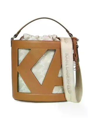 Karl Lagerfeld Ikon Monogram Bucket Bag