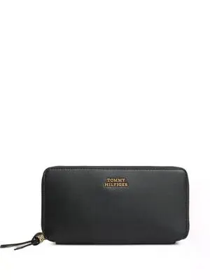Tommy Hilfiger Logo-plaque Zip-around Wallet - Black