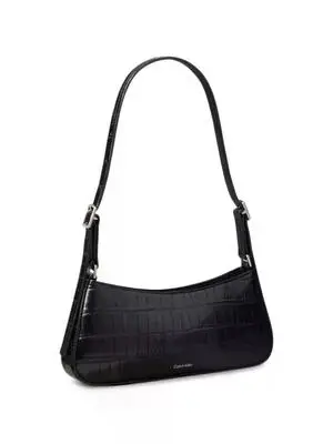 Calvin Klein Monogram Croc-effect Shoulder Bag