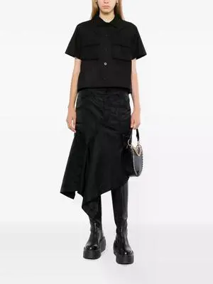 Sacai Asymmetric Cargo Skirt - Black