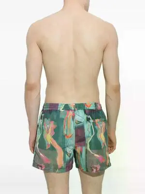 Paul Smith Glitch Floral' Print Swim Shorts