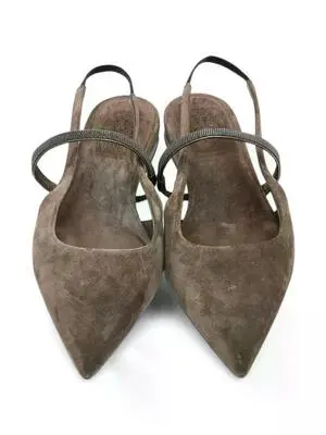 Brunello Cucinelli Monili Slingback Flats