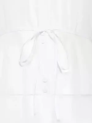 Isabel Benenato Gathered Tie-waist Blouse
