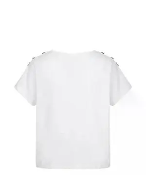 Liu Jo Floral-print Button-detail T-shirt