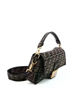 Fendi Baguette Nm Bag Zucca Canvas Medium Shoulder Bag