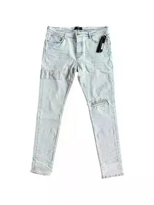 Amiri Crystal-applique Logo Jeans