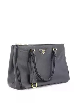 Prada Double Zip Lux Saffiano Leather Small Tote Bag