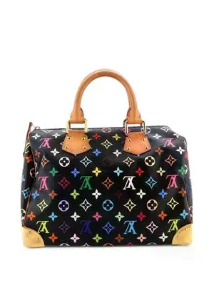 LOUIS VUITTON Speedy Handbag Monogram Multicolor 30 Satchel - Black