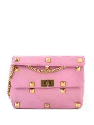 VALENTINO Roman Stud Flap Bag Quilted Leather Medium Crossbody Bag