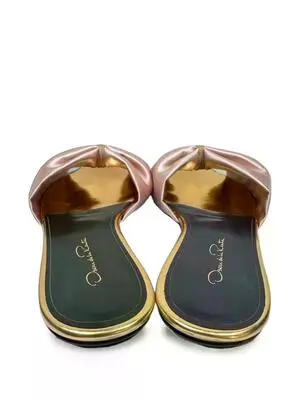 Oscar De La Renta Bow-accent Satin Sandals