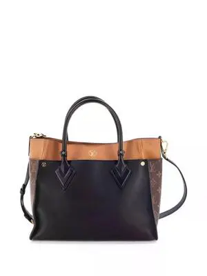 LOUIS VUITTON On My Side Leather With Monogram Canvas Mm Tote Bag