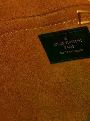 LOUIS VUITTON On My Side Leather With Monogram Canvas Mm Tote Bag