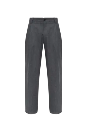 Dolce & Gabbana Wool Pleated Trousers - Grey