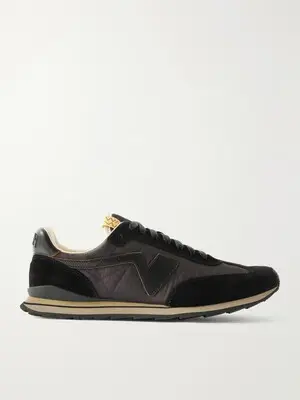 Visvim Fkt Runner Leather And Suede-trimmed Shell Sneakers