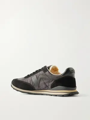 Visvim Fkt Runner Leather And Suede-trimmed Shell Sneakers