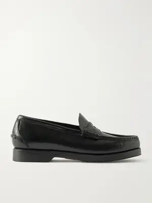 Visvim Fabro-folk Leather Loafers - Black