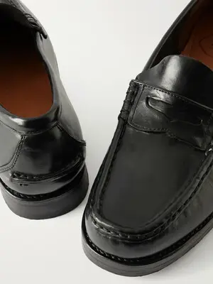 Visvim Fabro-folk Leather Loafers