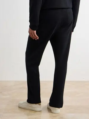 Canali Straight-leg Cotton And Cashmere-blend Jersey Drawstring Sweatpants