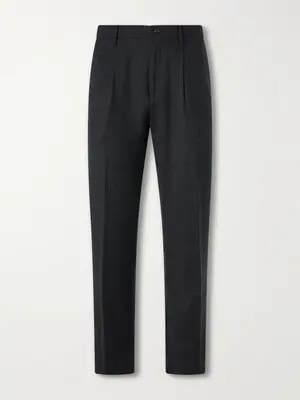 Canali Straight-leg Wool-flannel Trousers