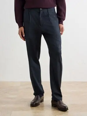 Canali Straight-leg Wool-flannel Trousers