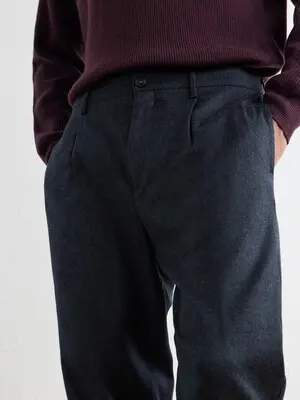 Canali Straight-leg Wool-flannel Trousers
