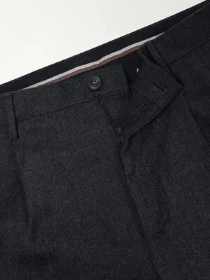 Canali Straight-leg Wool-flannel Trousers
