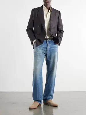 Husbands Striped Cotton And Lyocell-blend Poplin Shirt