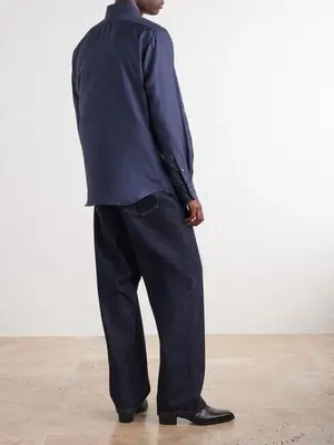 Husbands Cotton And Silk-blend Twill Shirt