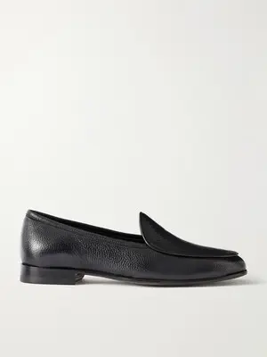 Mr P. Full-grain Deerskin Leather Loafers - Black