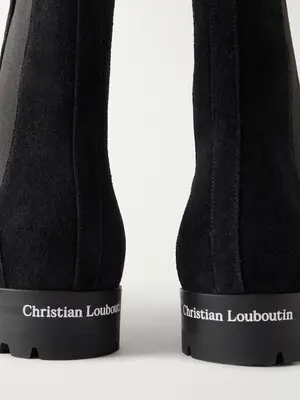 CHRISTIAN LOUBOUTIN Carvenos Suede Chelsea Boots