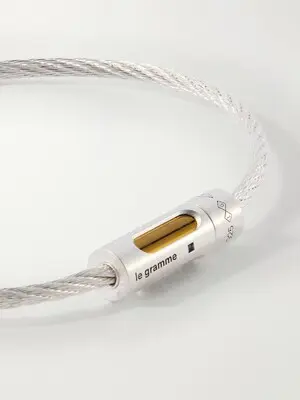 Le Gramme 9g Punched Sterling Cable Bracelet