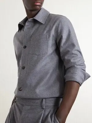 Gabriela Hearst Drew Wool And Cashmere-blend Shirt