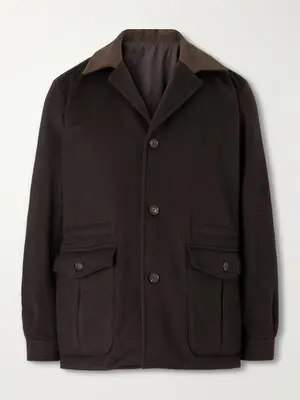 Caruso Dalila Suede-trimmed Wool Jacket