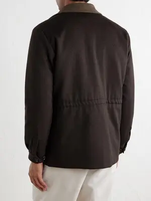 Caruso Dalila Suede-trimmed Wool Jacket