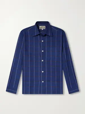 KARTIK RESEARCH Checked Cotton-canvas Shirt