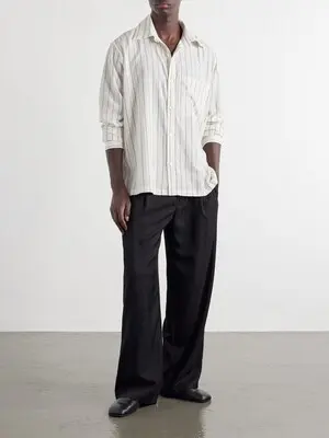 KARTIK RESEARCH Pinstriped Cotton-canvas Shirt