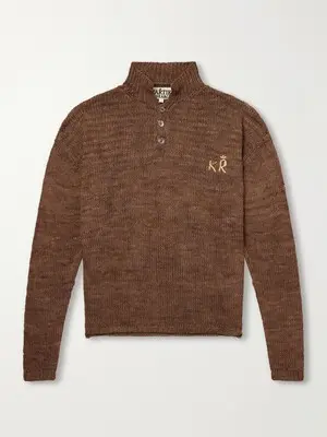 KARTIK RESEARCH Logo-embroidered Silk Polo Sweater