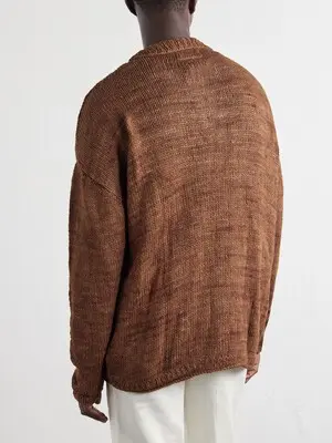 KARTIK RESEARCH Logo-embroidered Silk Polo Sweater