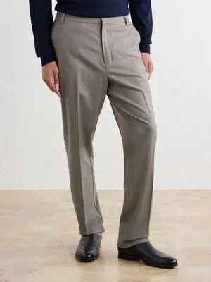 Altea Renee Straight-leg Stretch-wool Flannel Trousers