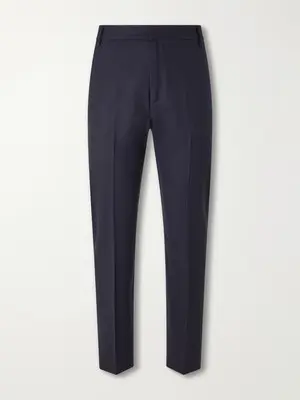 Altea Renee Straight-leg Stretch-wool Flannel Trousers - Blue