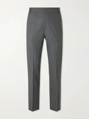 Altea Renee Straight-leg Stretch-wool Flannel Trousers - Gray