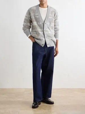 Altea Virgin Wool-jacquard Cardigan